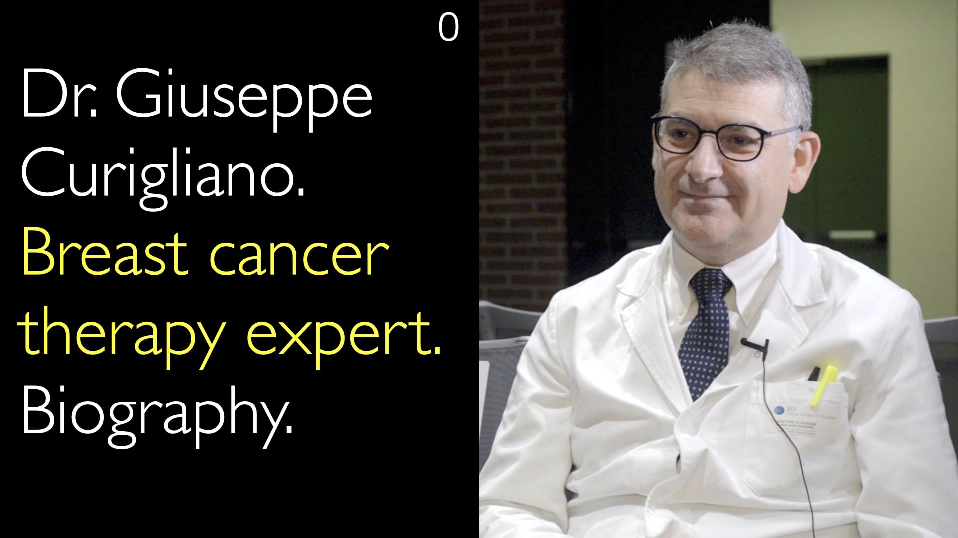 Dr. Giuseppe Curigliano. Breast cancer therapy expert. Biography. 0 – DiagnosticDetectives.Com