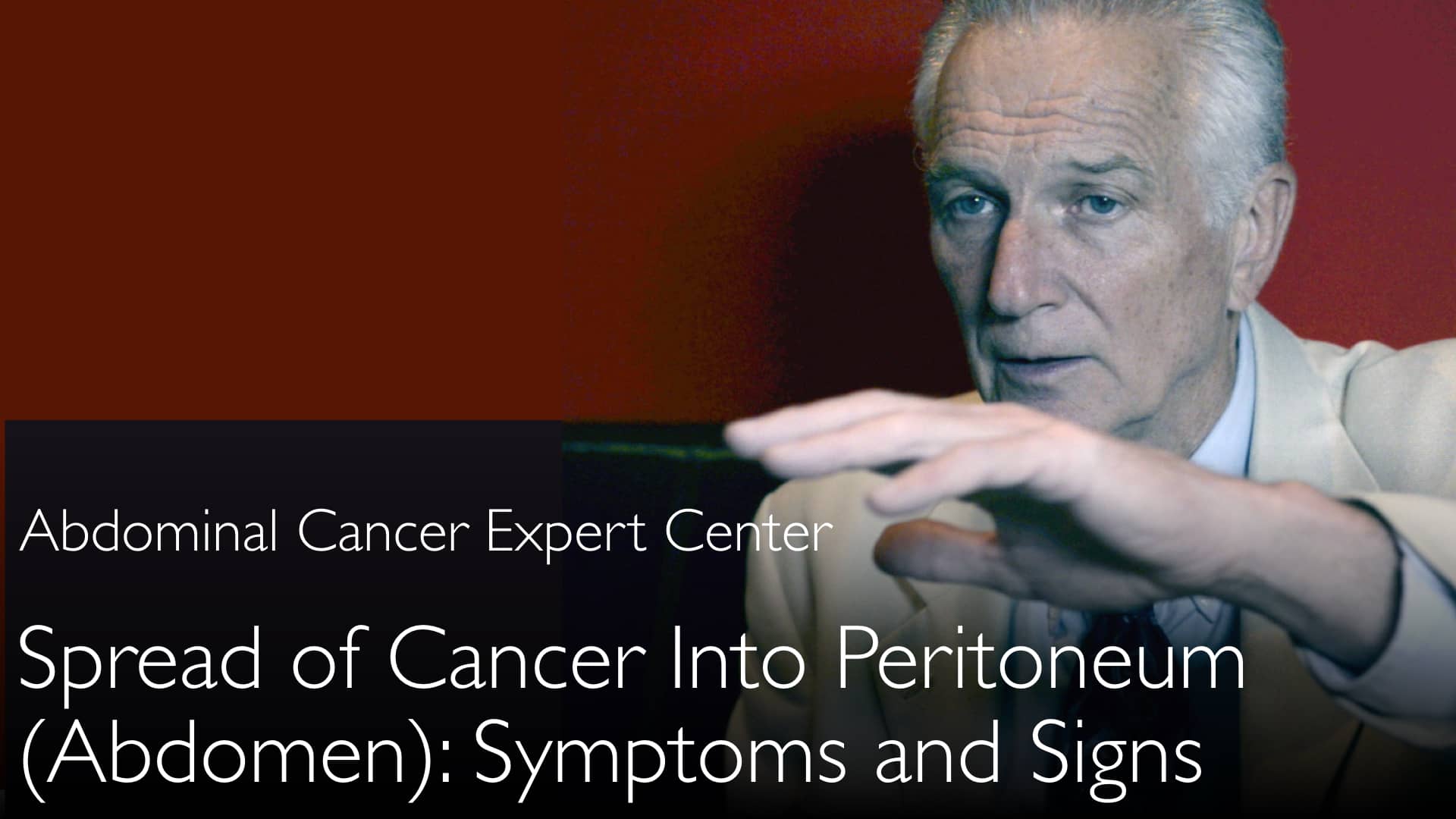Symptoms of metastatic peritoneal cancer. Top sign is expanding abdome ...